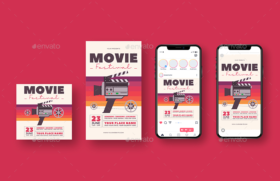 Movie Festival Flyer, Print Templates | GraphicRiver