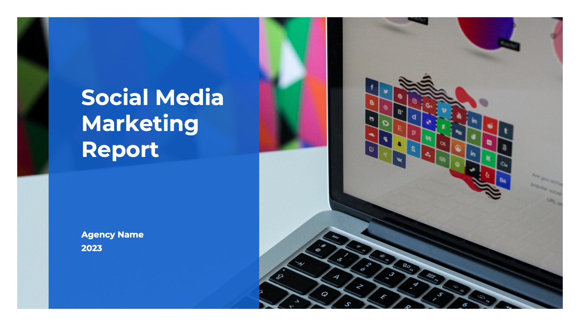 Digital Marketing and Social Media Report PowerPoint Template ...