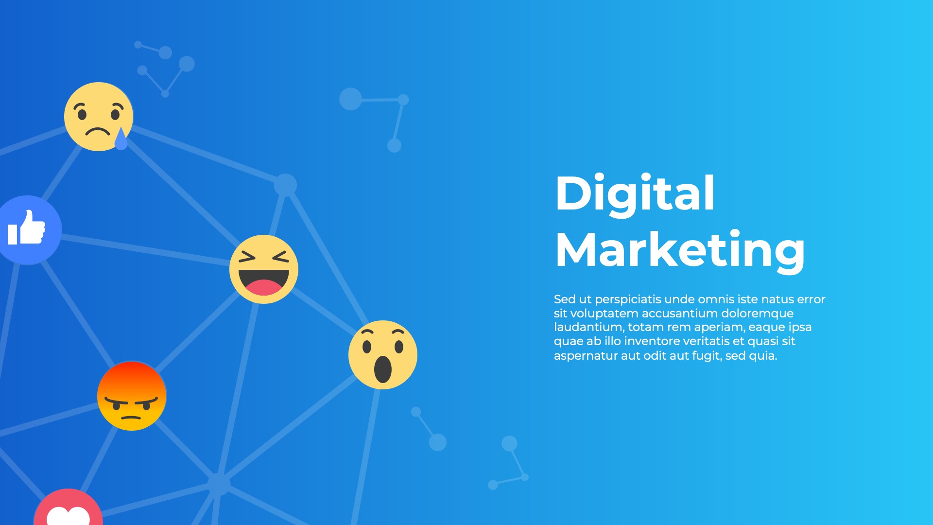 Digital Marketing and Social Media Report PowerPoint Template ...