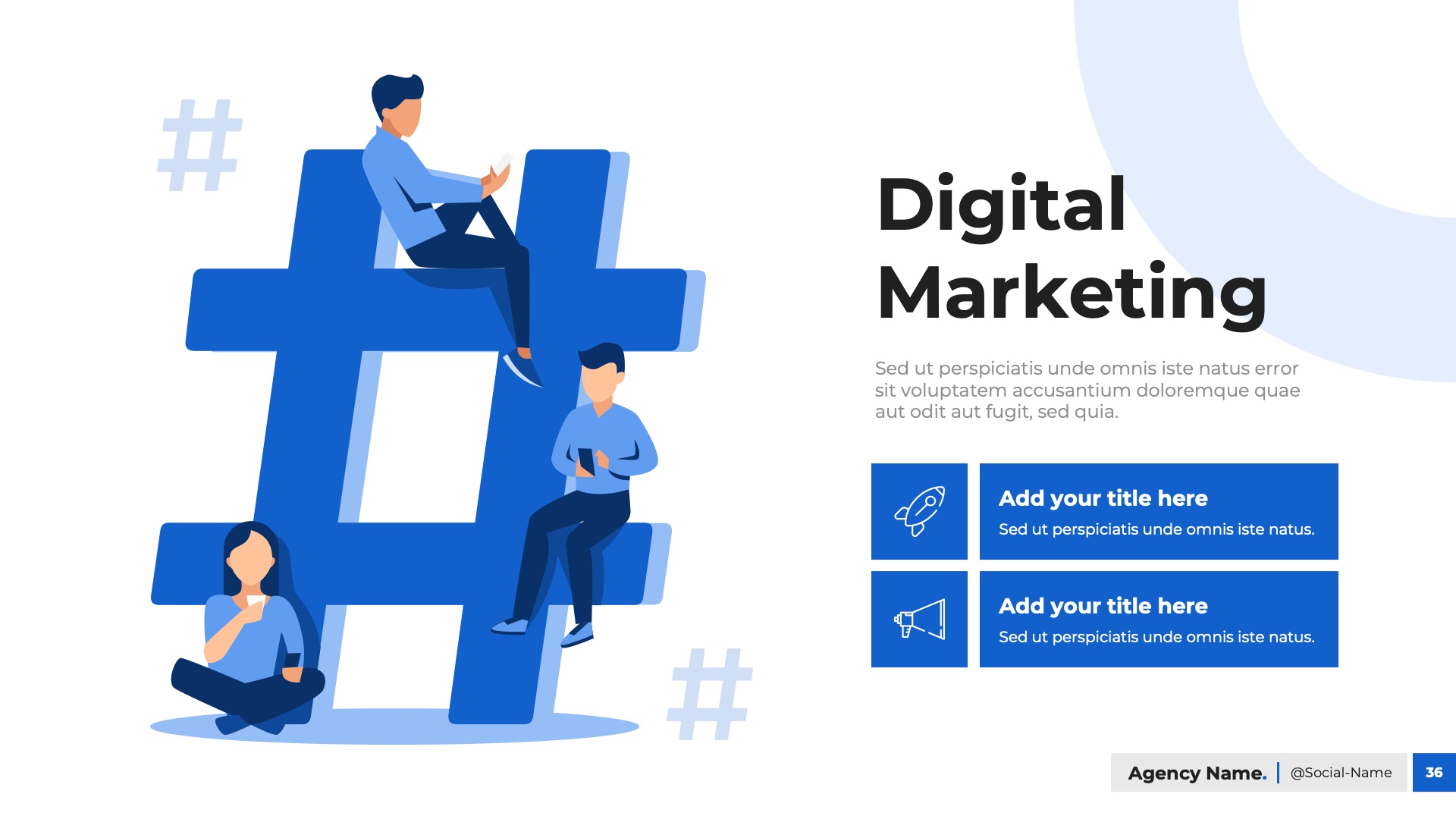 Digital Marketing and Social Media Report PowerPoint Template ...