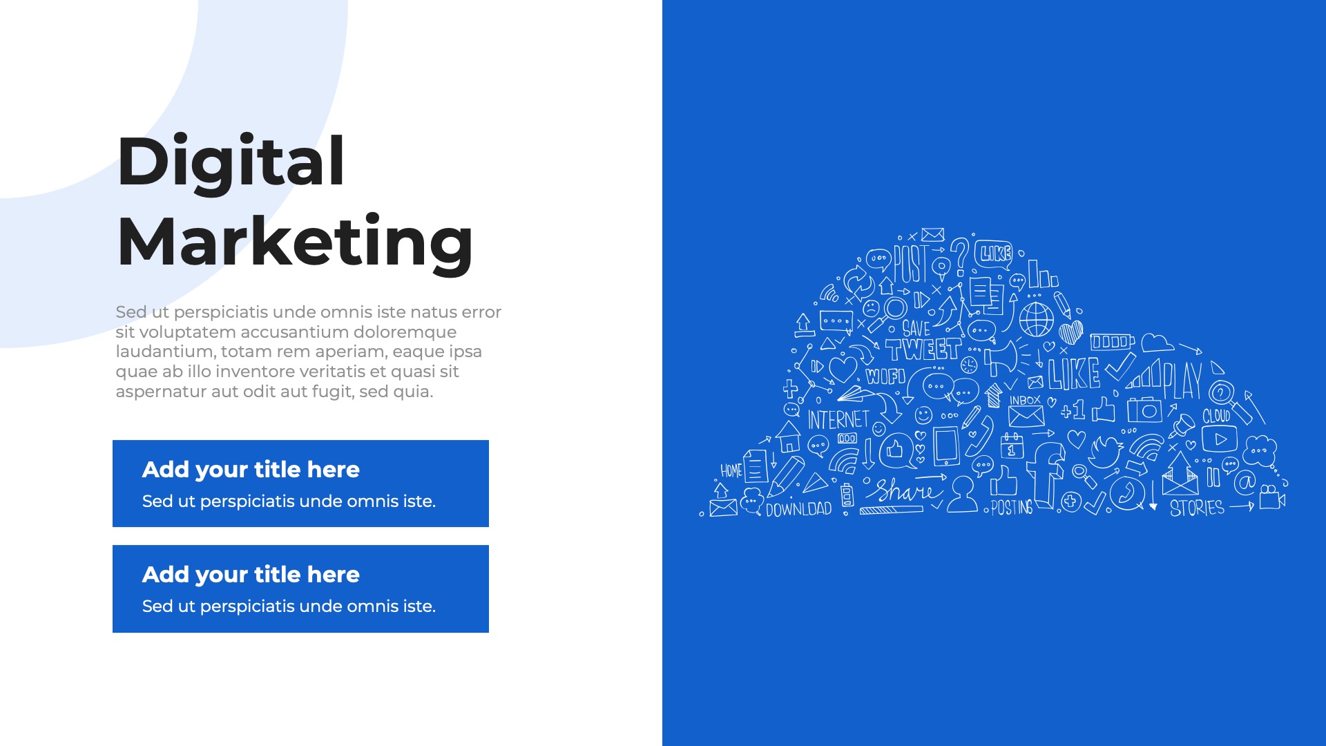 Digital Marketing and Social Media Report PowerPoint Template ...