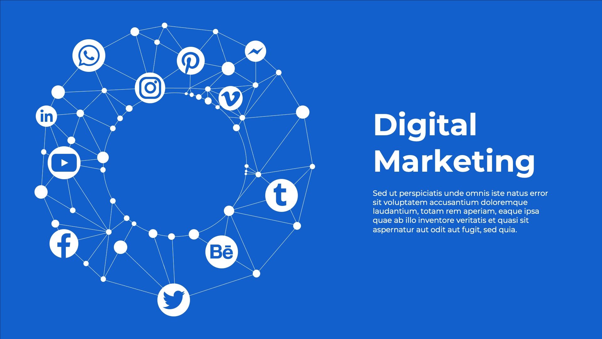 Digital Marketing and Social Media Report PowerPoint Template ...
