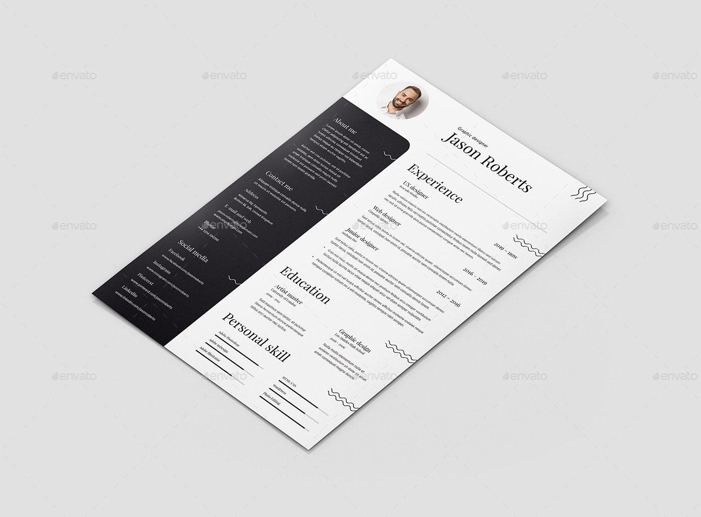 Designer Resume Flyer Template, Print Templates | GraphicRiver