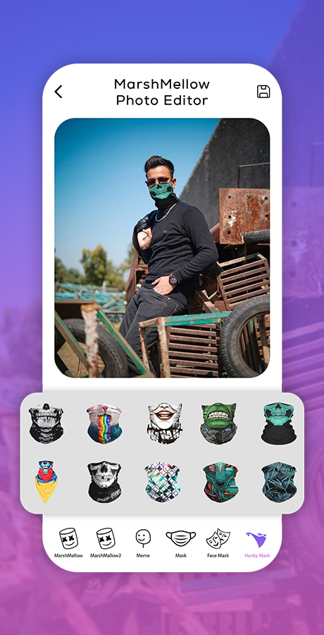 Marshmello Face Mask Photo Editor - Cagoule Photo Editor - Anonymous ...