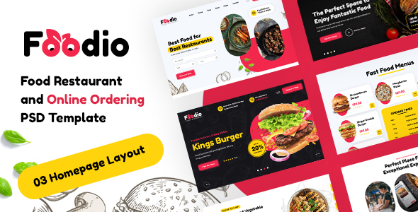 Foodio - Fast Food & Restaurant PSD Template by winsfolio | ThemeForest