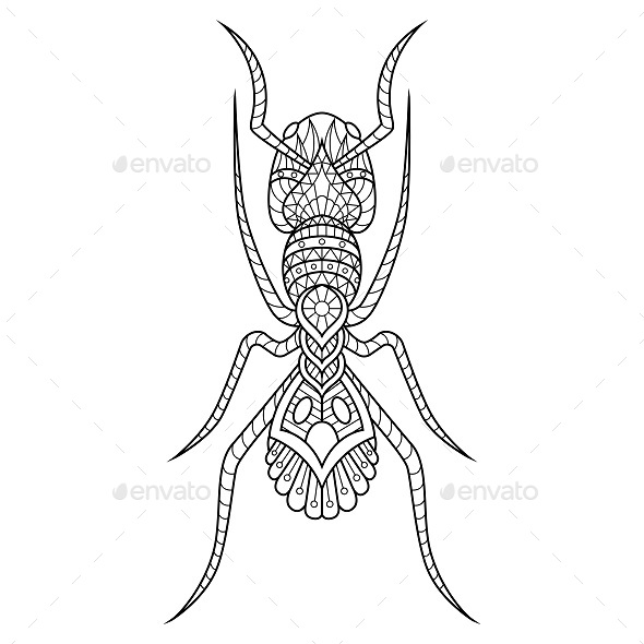 Ant Mandala Zentangle, Vectors | GraphicRiver