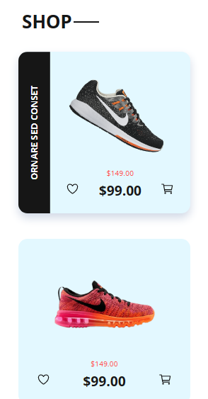 Website Product Card - Responsive Card Design with Hover Effect by Alteen