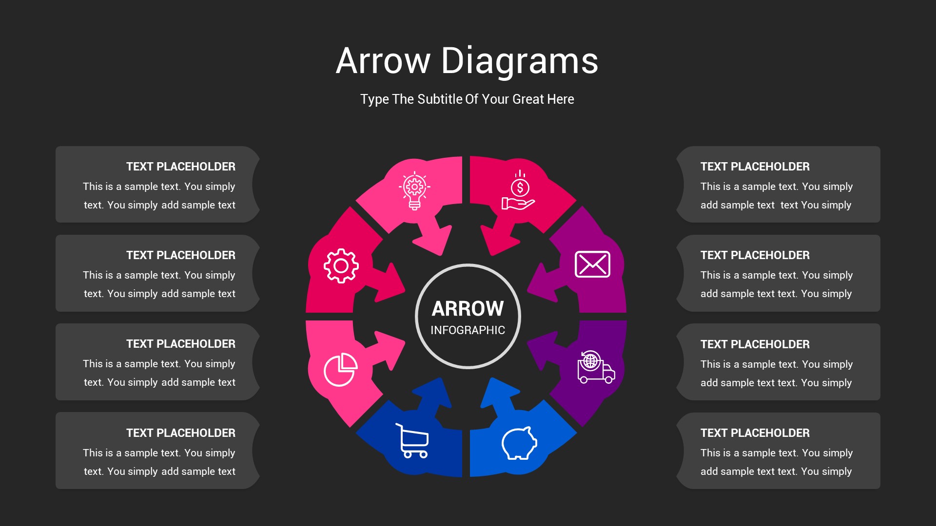 Arrow Diagrams Animated Powerpoint Presentation, Presentation Templates