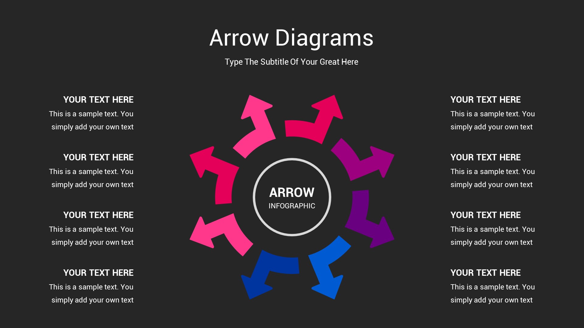 Arrow Diagrams Animated Powerpoint Presentation, Presentation Templates