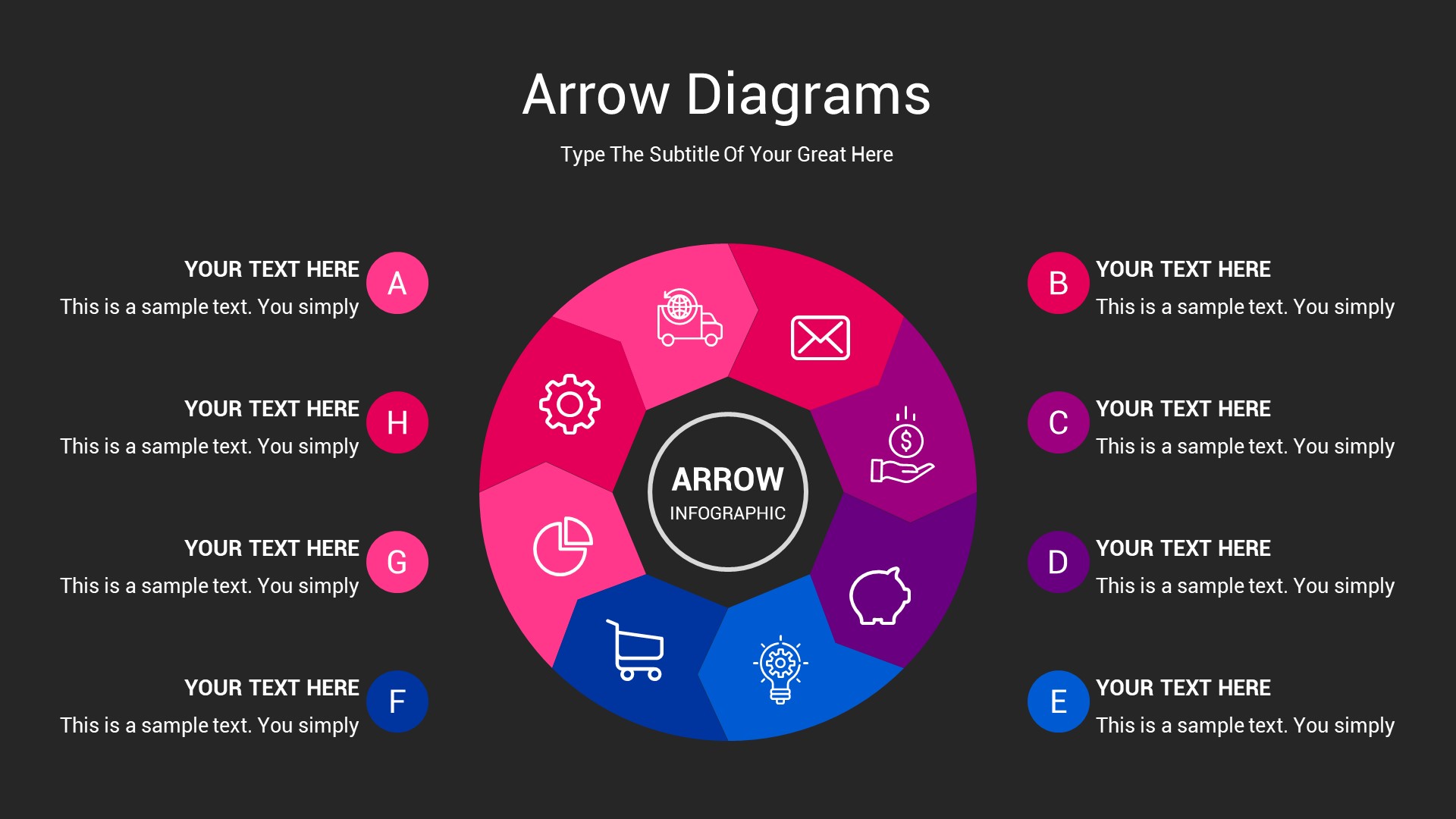 Arrow Diagrams Animated Powerpoint Presentation, Presentation Templates