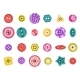 Colorful Sew Buttons for Clothes, Vectors | GraphicRiver