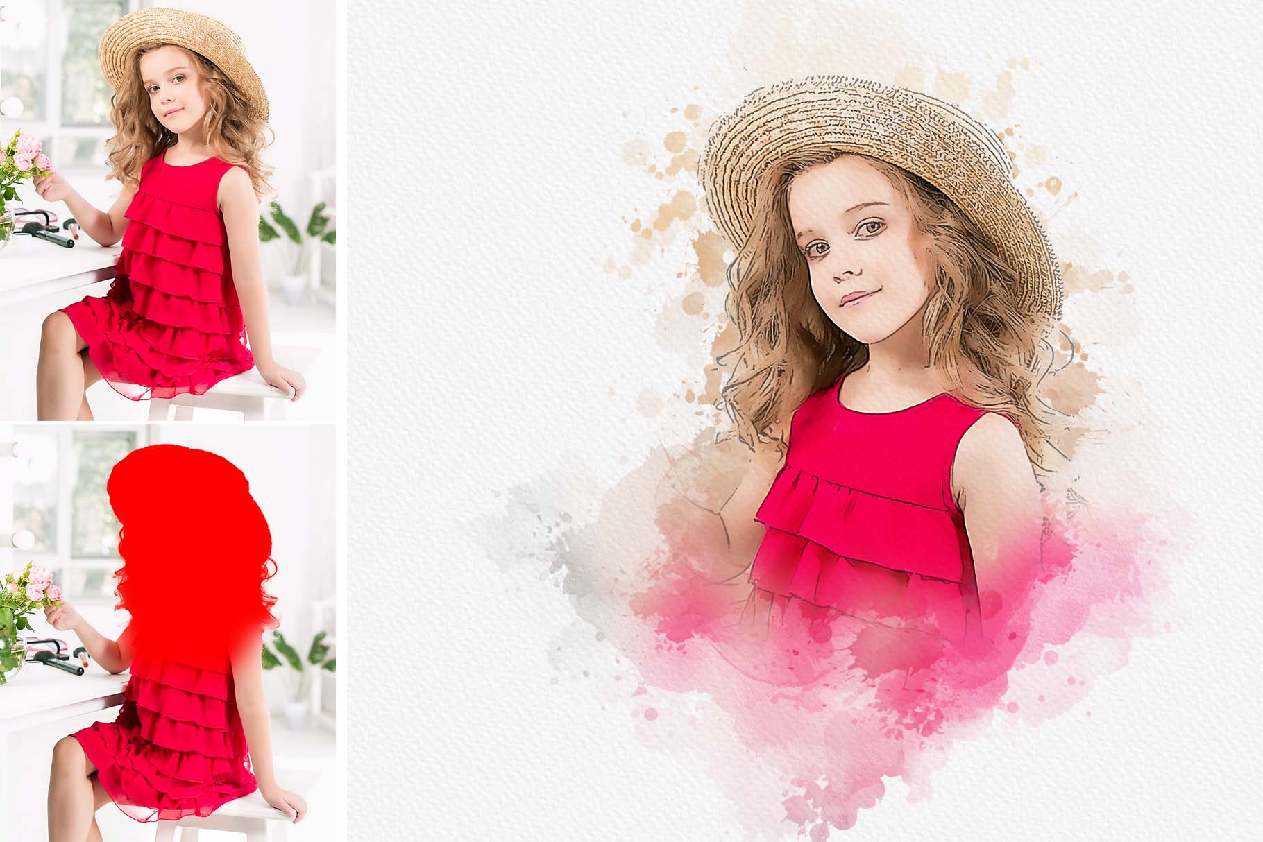 MRI Exclusive Watercolor Portrait Painting, Add-ons | GraphicRiver