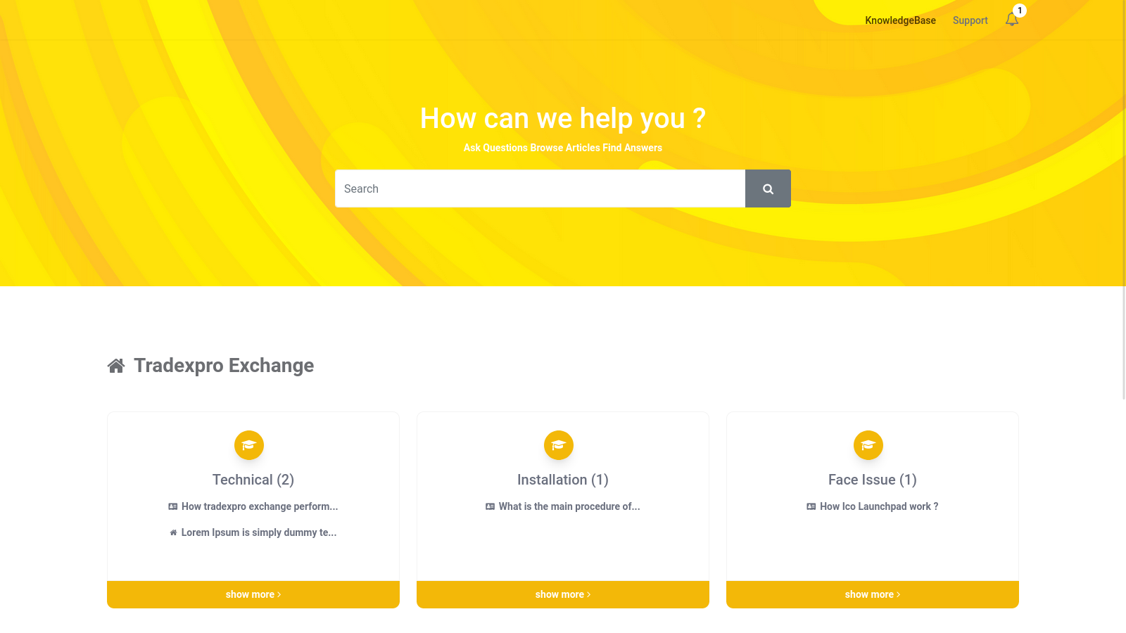 Tradexpro - Knowledge Base Support System Addon by itechtheme | CodeCanyon