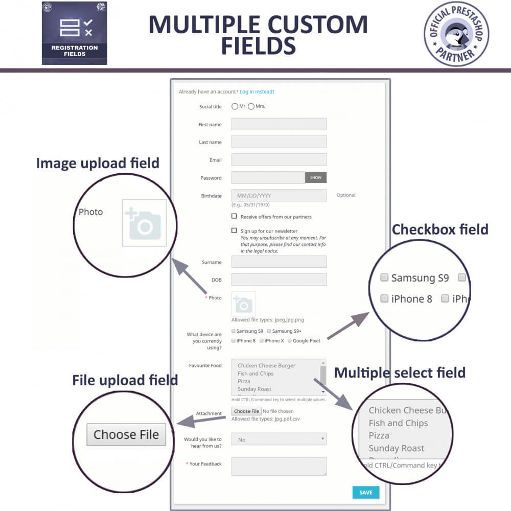 Prestashop Custom Registration Form - Add Registration Fields Module by fmemodules