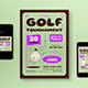 Brown Retro Golf Tournament Flyer Set, Print Templates | GraphicRiver