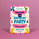 Pink Riso Print Kids Birthday Invitation, Print Templates | GraphicRiver