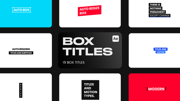 Box Titles for After Effects, After Effects Project Files | VideoHive