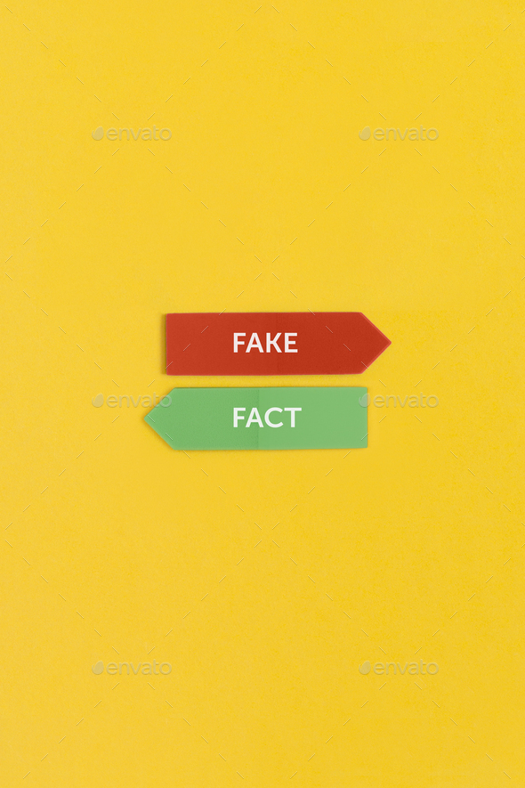 The words fact and fake on sticky notes Stock Photo by LunaKate | PhotoDune