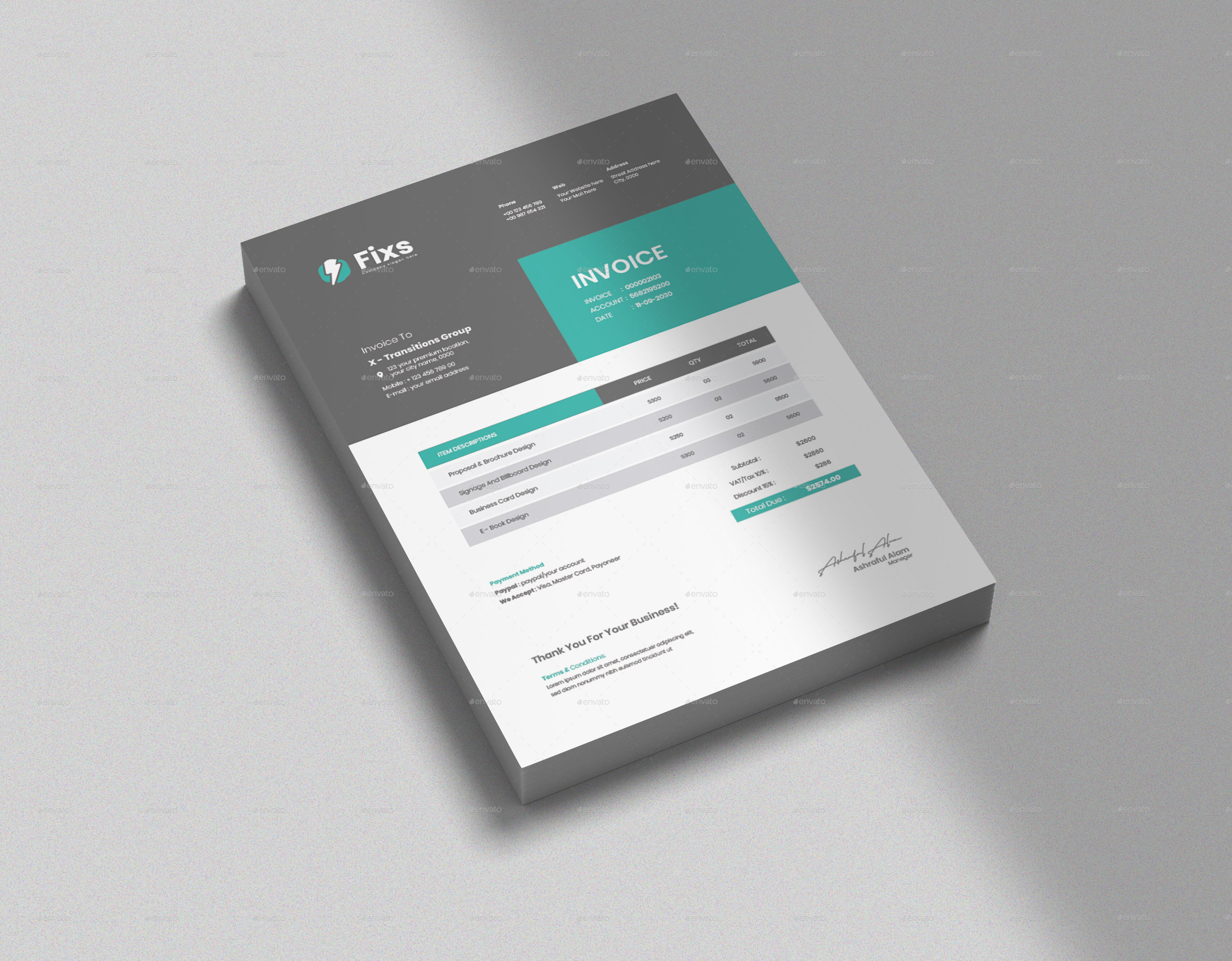 Invoice, Print Templates | GraphicRiver