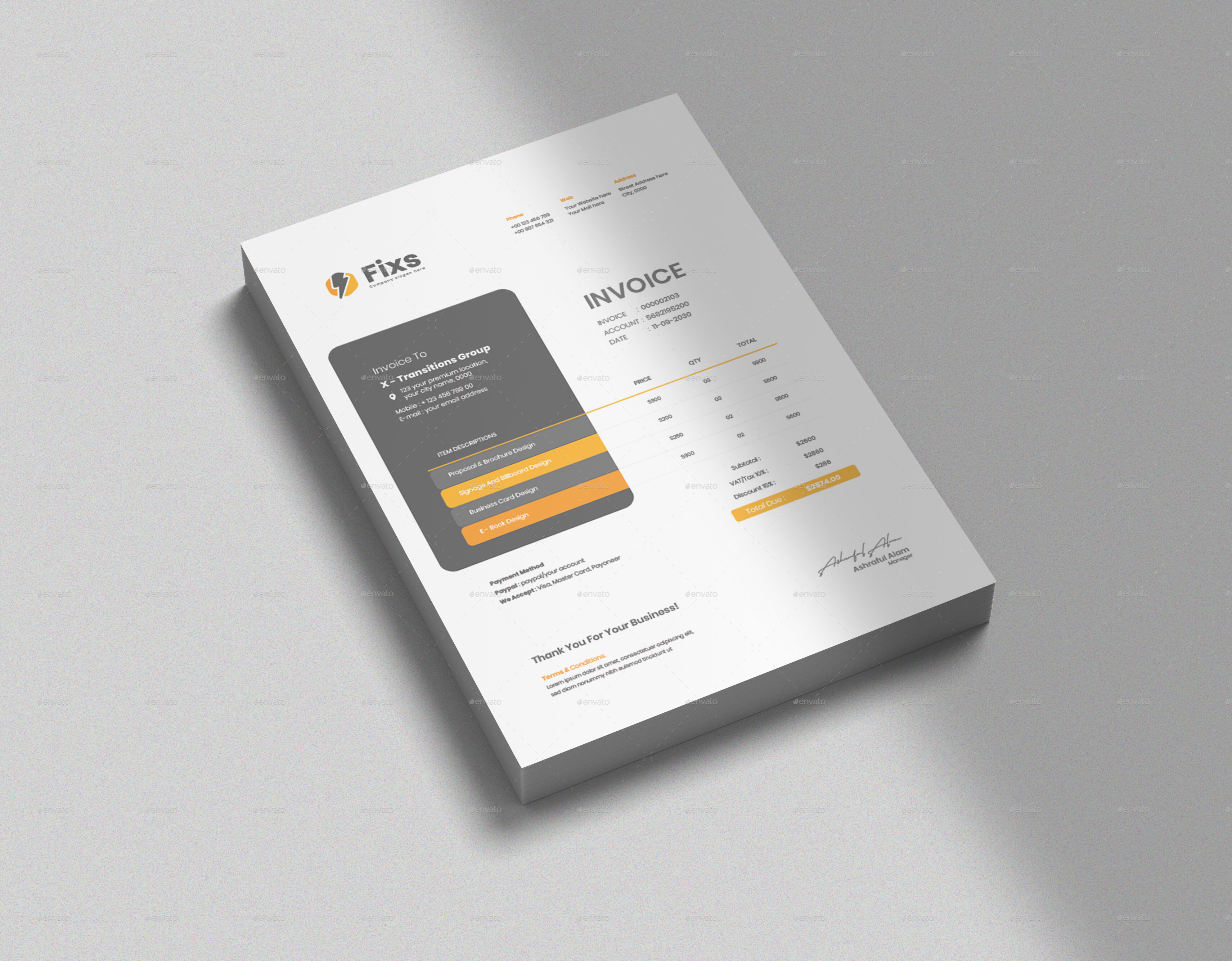 Invoice, Print Templates | GraphicRiver