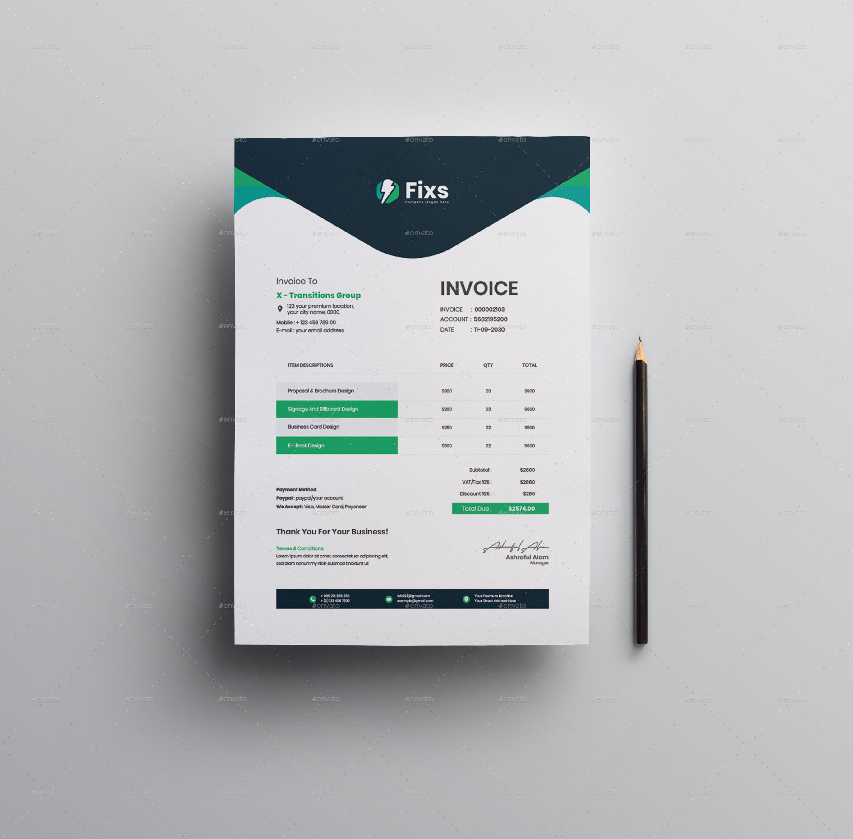 Invoice, Print Templates | GraphicRiver