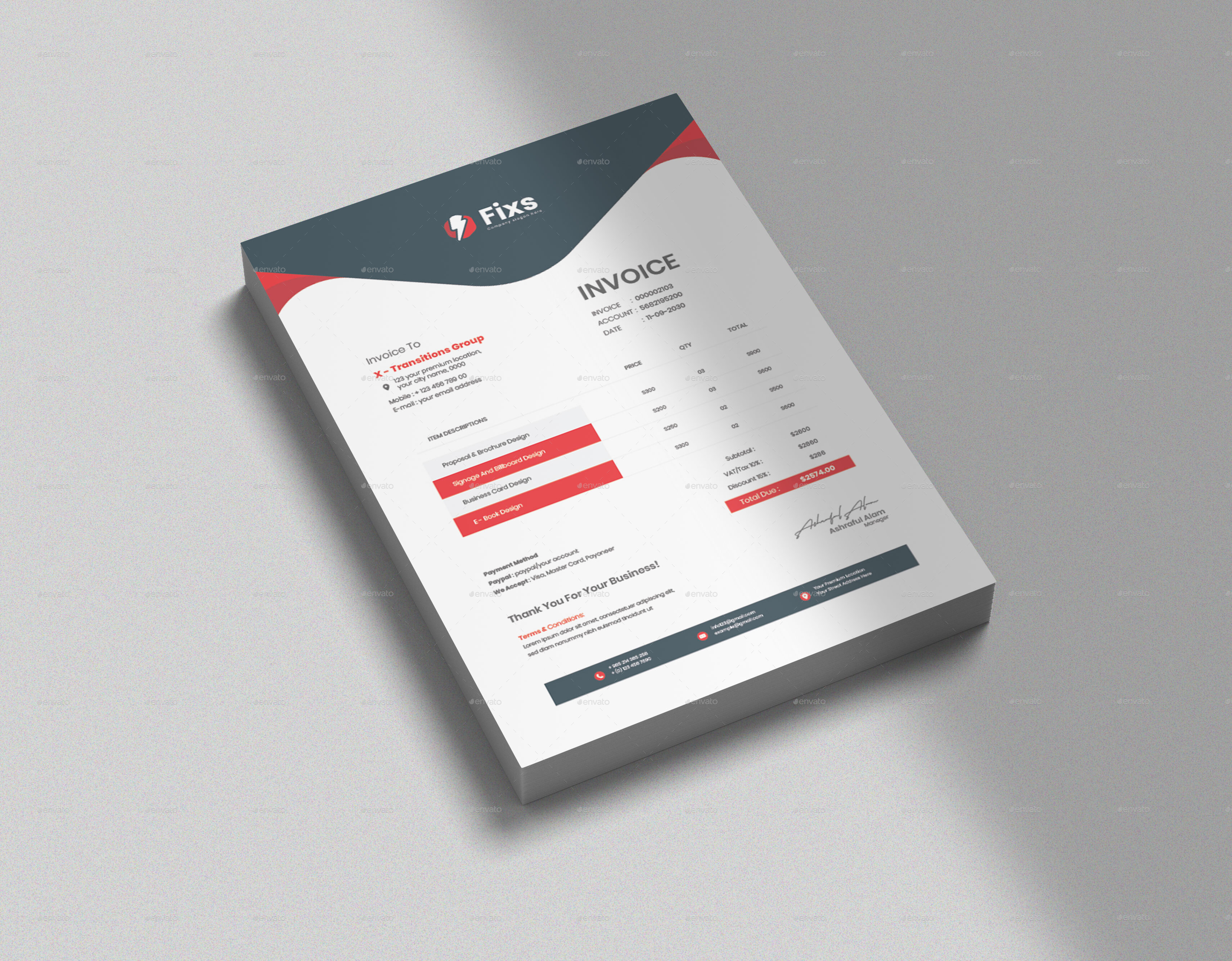 Invoice, Print Templates | GraphicRiver