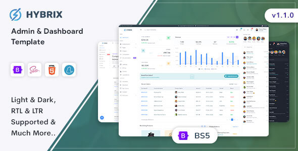 Hybrix - Admin & Dashboard Template by Themesbrand | ThemeForest