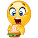 Emoticon Eating Sandwich, Vectors | GraphicRiver