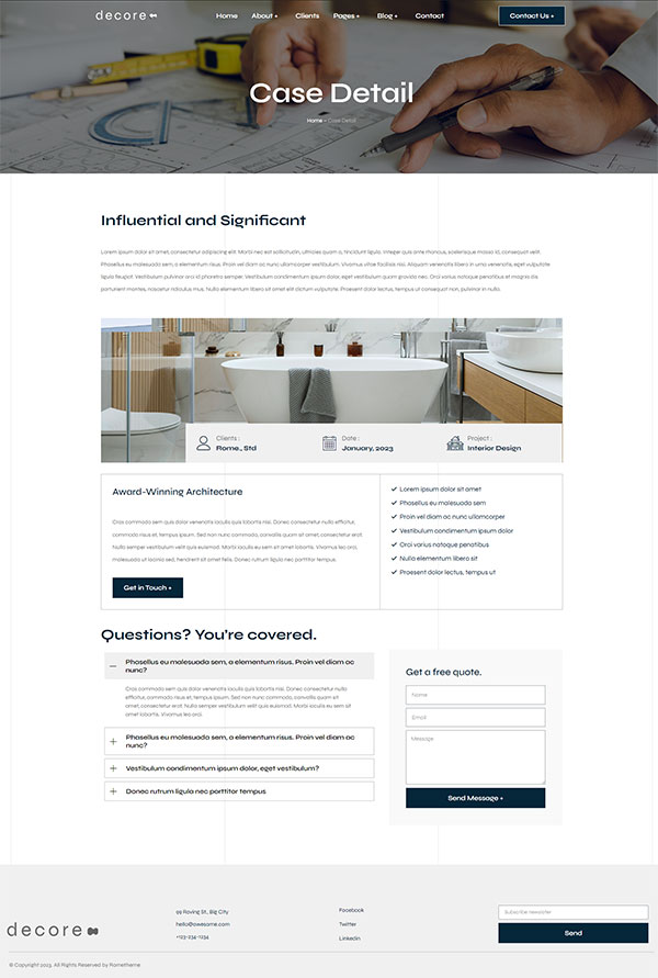 Decore - Architecture & Interior Design Elementor Pro Template Kit by ...