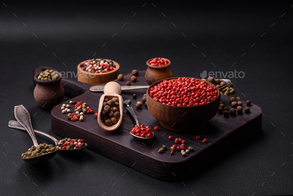 Composition, concept, consisting of several types of different colors ...