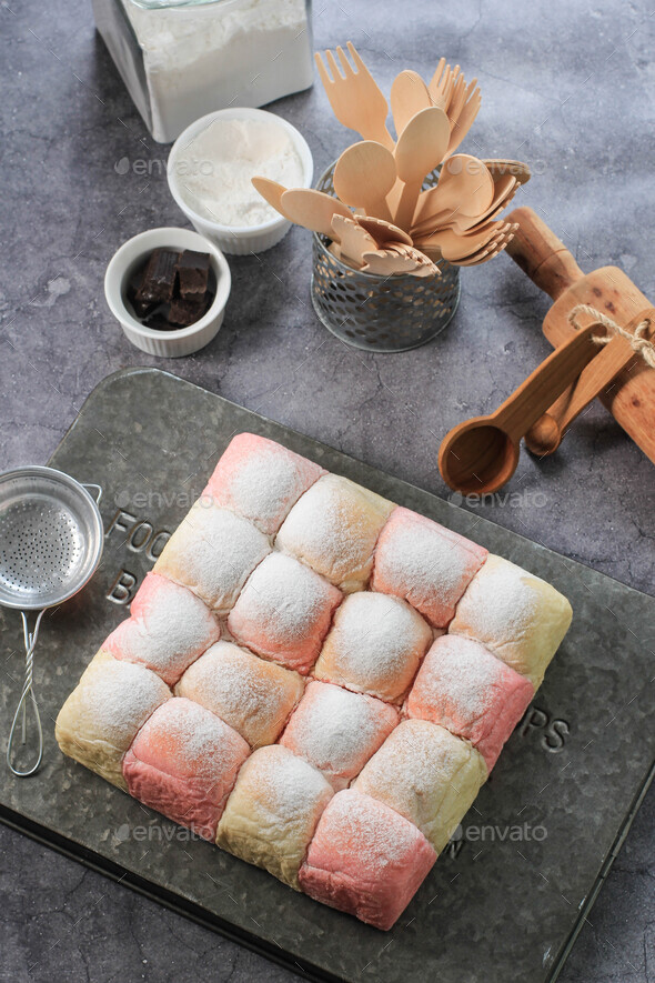 Fresh Baked Japanese Soft and Fluffy Bun Bread, Popular as Hokaido Milk ...