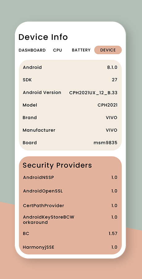 Device Info - Device ID - CPU info - System info - GPU Meter - Check ...