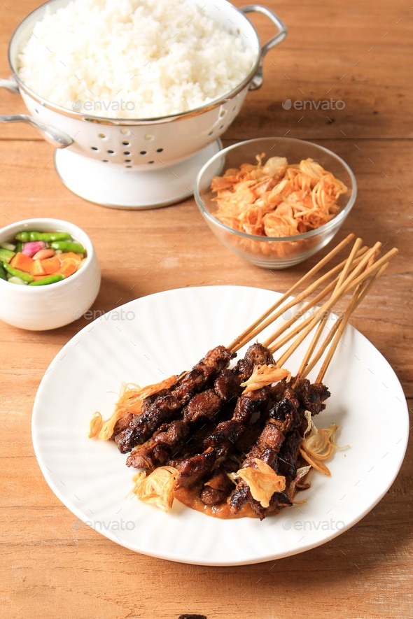 Homemade Indonesian Lamb Satay (Sate Kambing) is Popular Menu for Idul ...