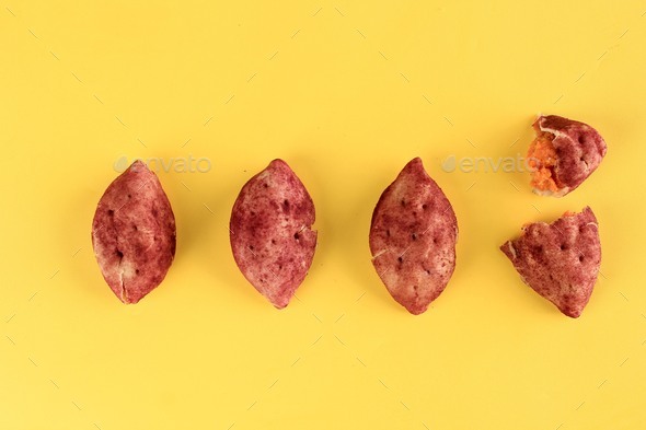 Korean Sweet Potato Mochi Bread, Made from Purple Yam (Goguma), Milk ...