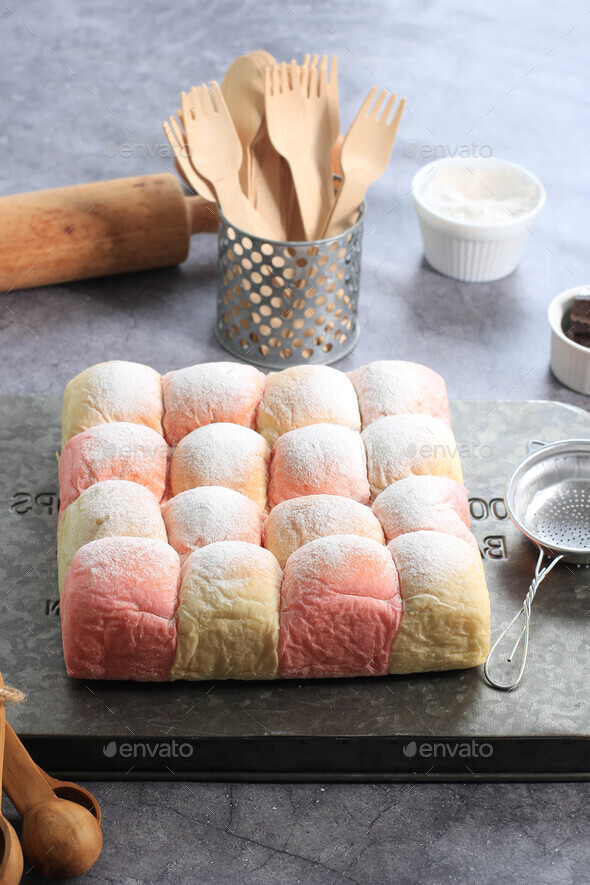 Fresh Baked Japanese Soft and Fluffy Bun Bread, Popular as Hokaido Milk ...