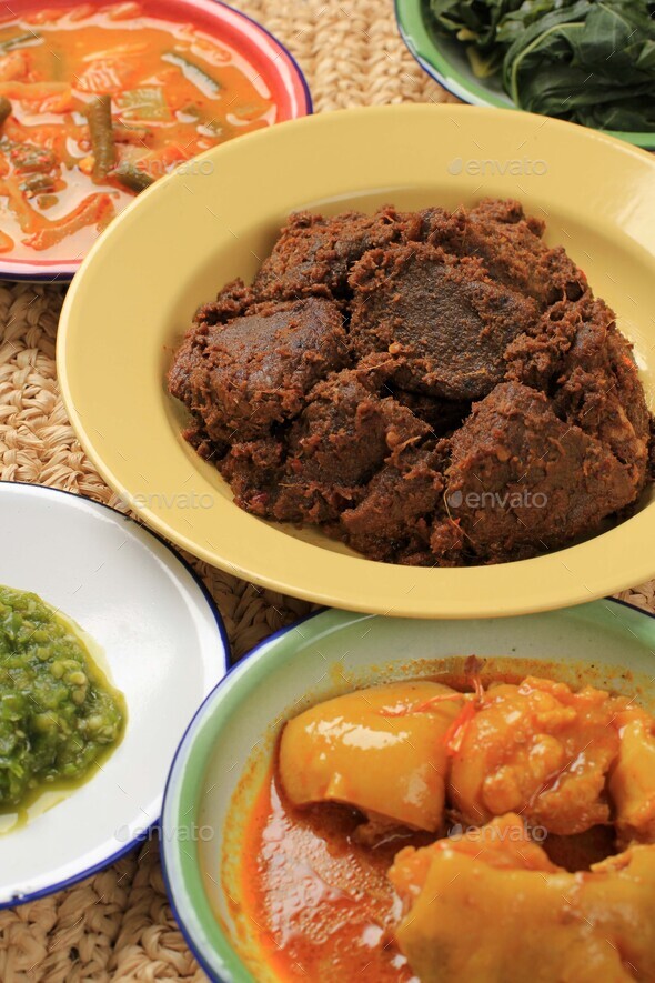 Rendang Padang. Spicy beef stew from Padang, Indonesia. The Popular ...