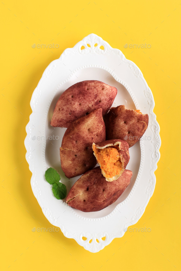 Korean Sweet Potato Mochi Bread, Made from Purple Yam (Goguma), Milk ...