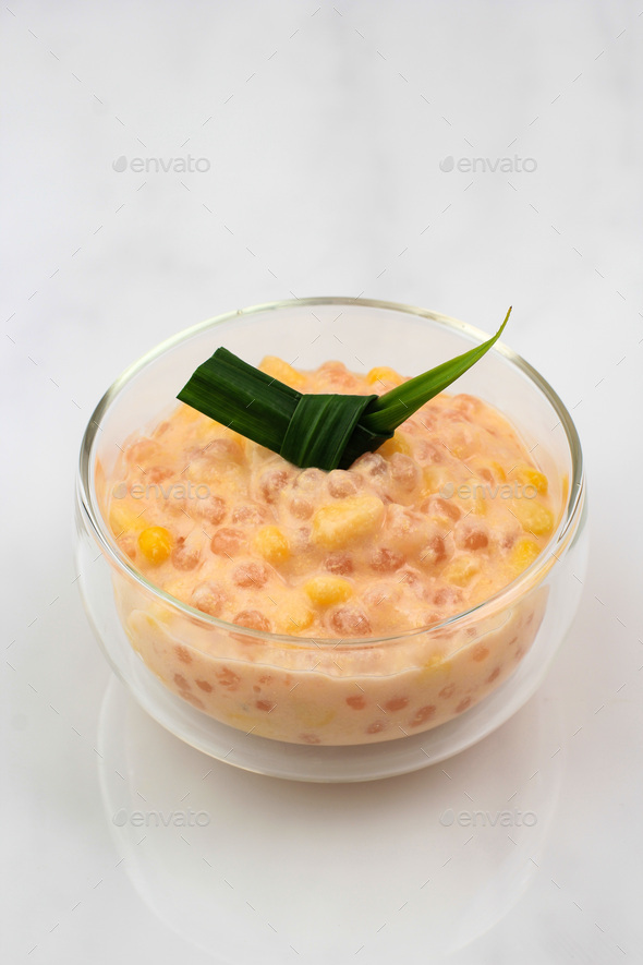 Bubur Jagung Mutiara, Indonesian Traditional Porridge. Stock Photo by ...
