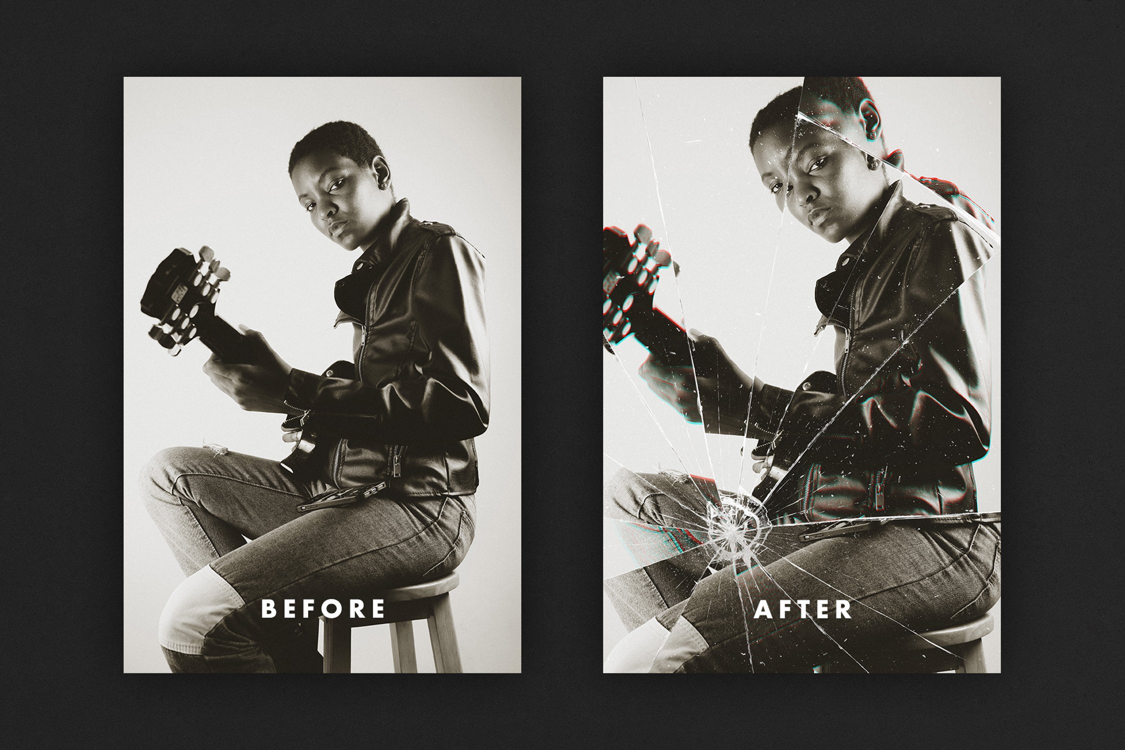 Glass Fracture Effect for Posters, Add-ons | GraphicRiver