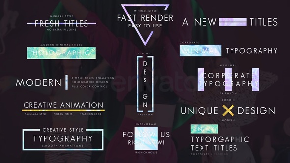 Holographic Materials Pack, After Effects Project Files | VideoHive