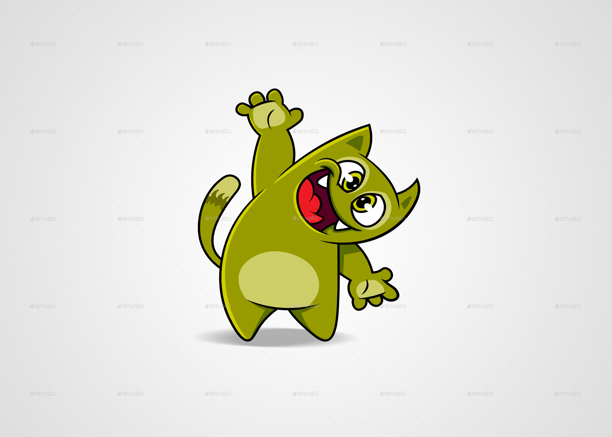 Funny Monster With Tail, Vectors | GraphicRiver