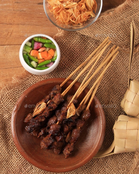 Ready to Grill Homemade Lamb Satay (Sate Kambing) for Idul Adha Menu ...