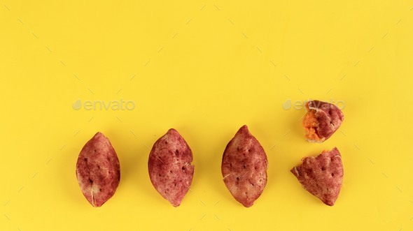 Korean Sweet Potato Mochi Bread, Made from Purple Yam (Goguma), Milk ...