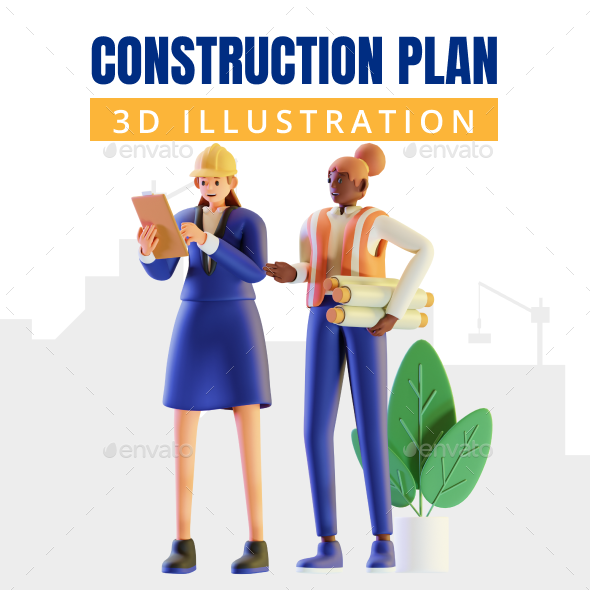 3D Illustration Engineer Quality Control with Architect, Graphics ...