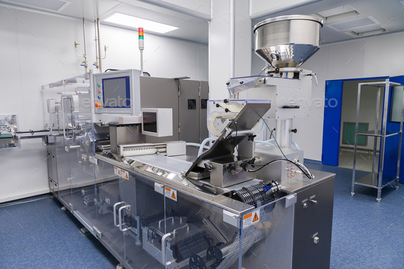 Photo production, clean room with stainless steel hardware Stock Photo ...