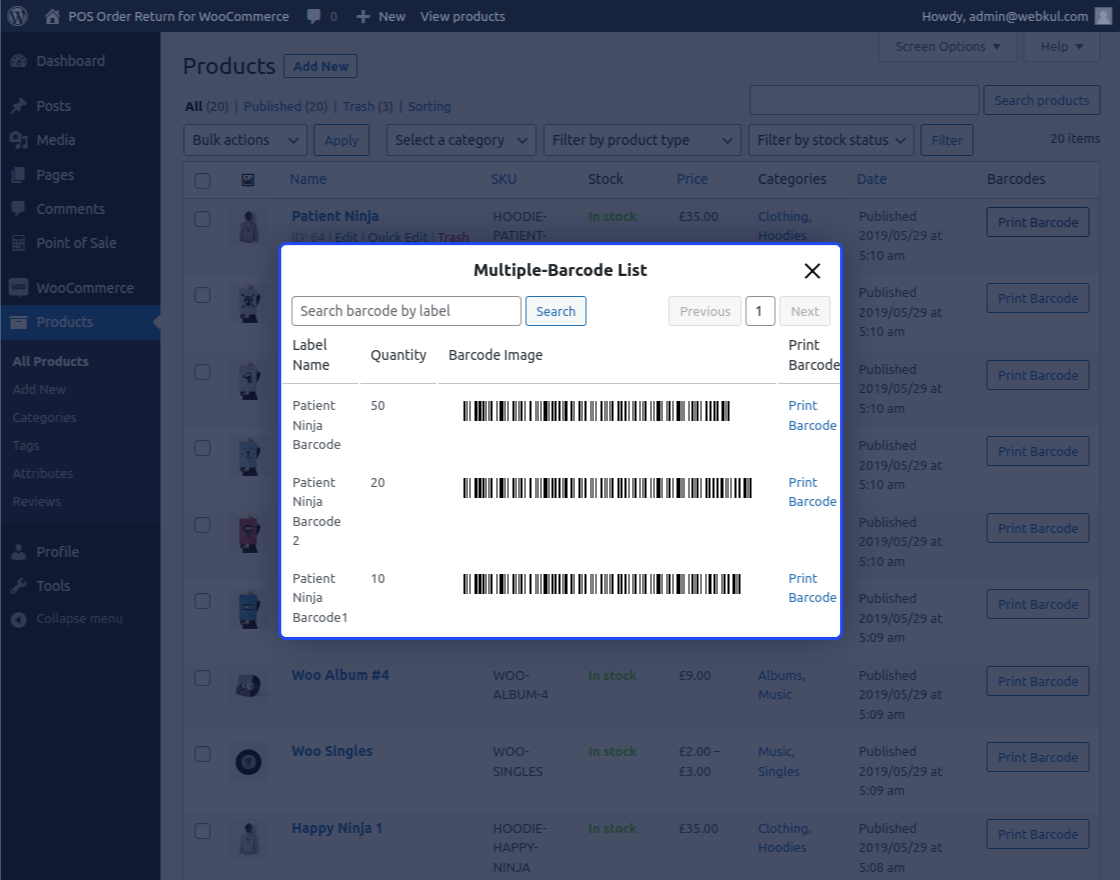 Woocommerce Pos Multiple Barcode By Webkul Codecanyon