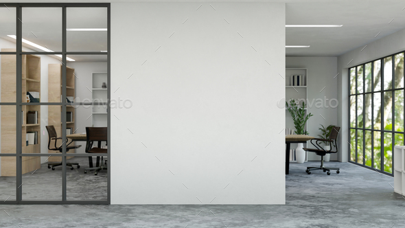 Modern urban company office indoor building interior Stock Photo by ...