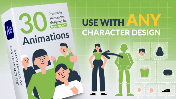 Character Animation Pack, After Effects Project Files | VideoHive