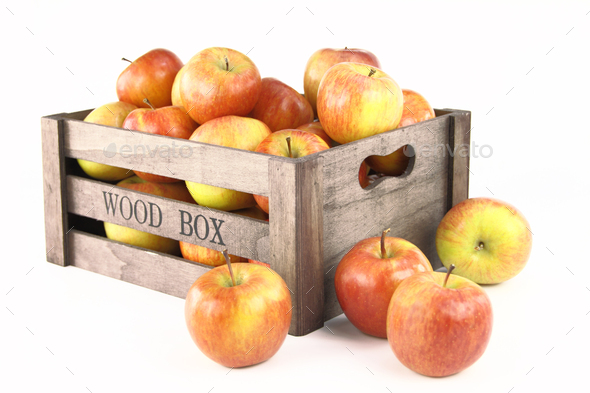 Wooden box full of apples Stock Photo by rawf8 | PhotoDune
