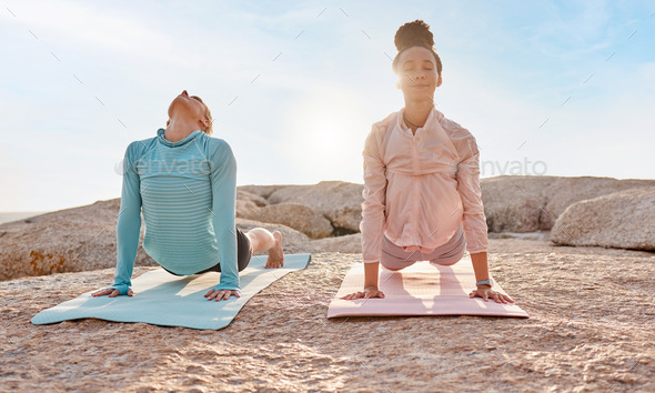 Yoga, fitness and friends on the beach together for mental health ...
